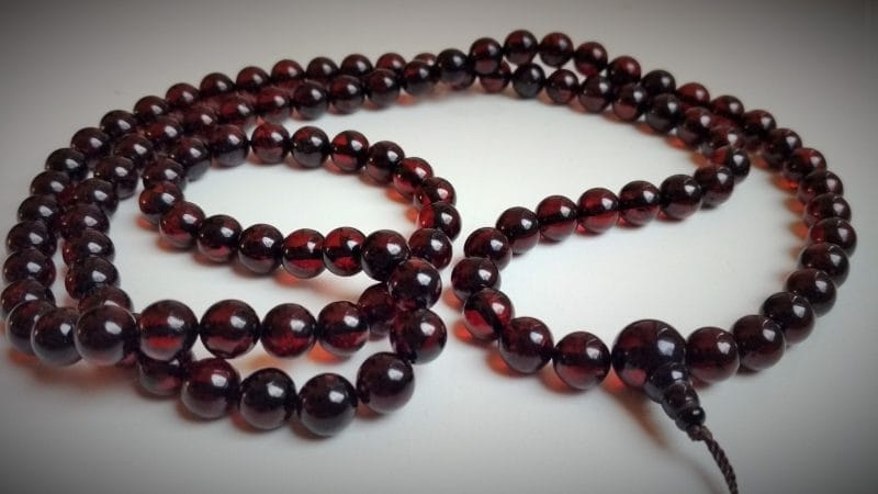 Black amber mala – Baltic amber mala